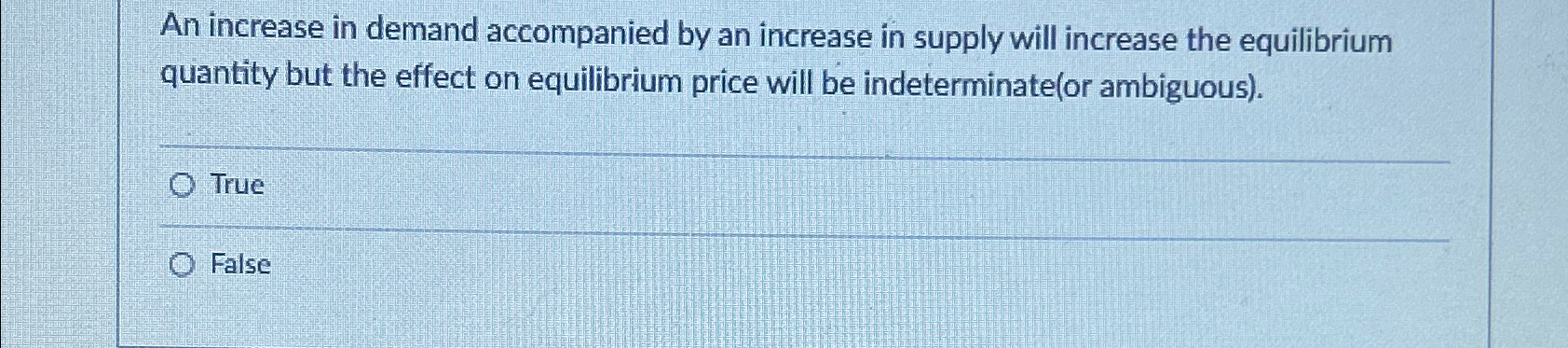 Solved An increase in demand accompanied by an increase in | Chegg.com
