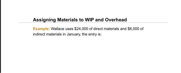 Solved Assigning Materials to WIP and Overhead Example: | Chegg.com