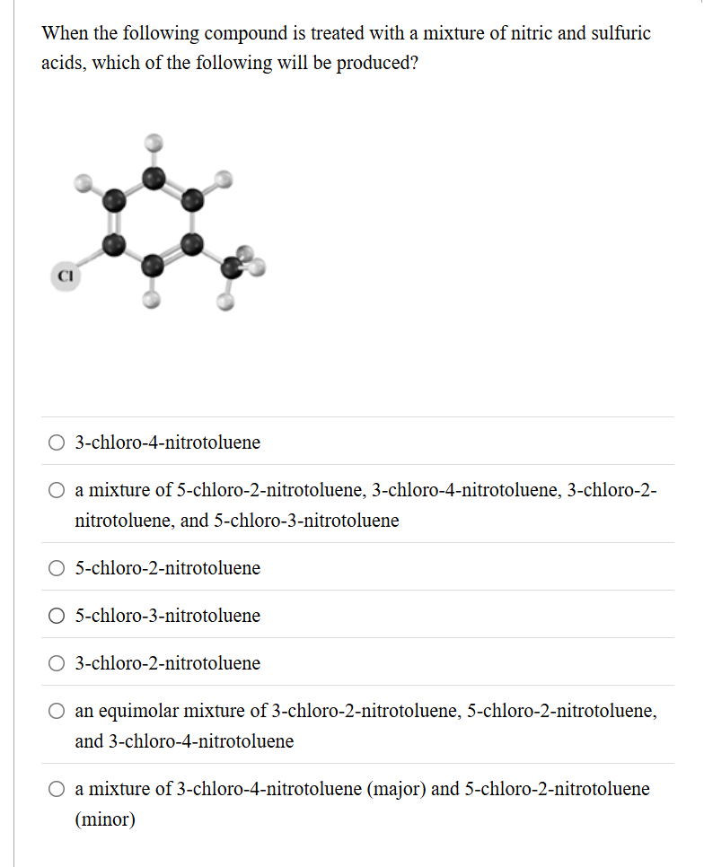 Solved When the following compound is treated with a mixture | Chegg.com