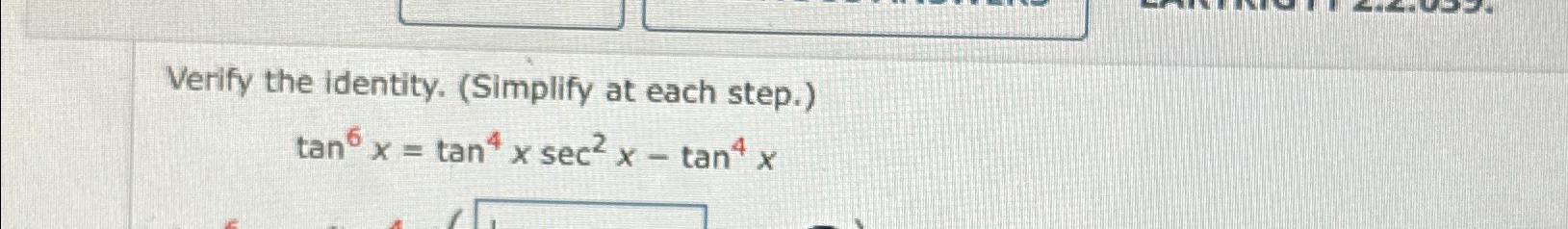 Solved Verify the identity. (Simplify at each | Chegg.com