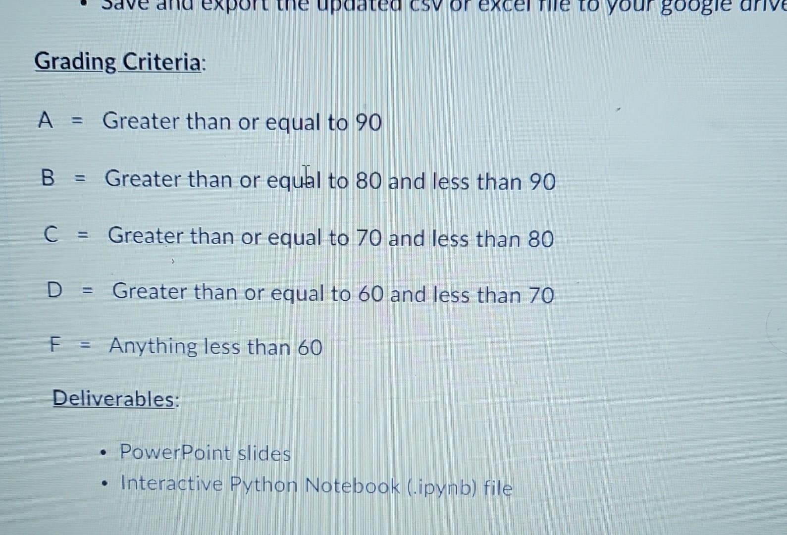 Solved - You will be provided with set of student grading | Chegg.com