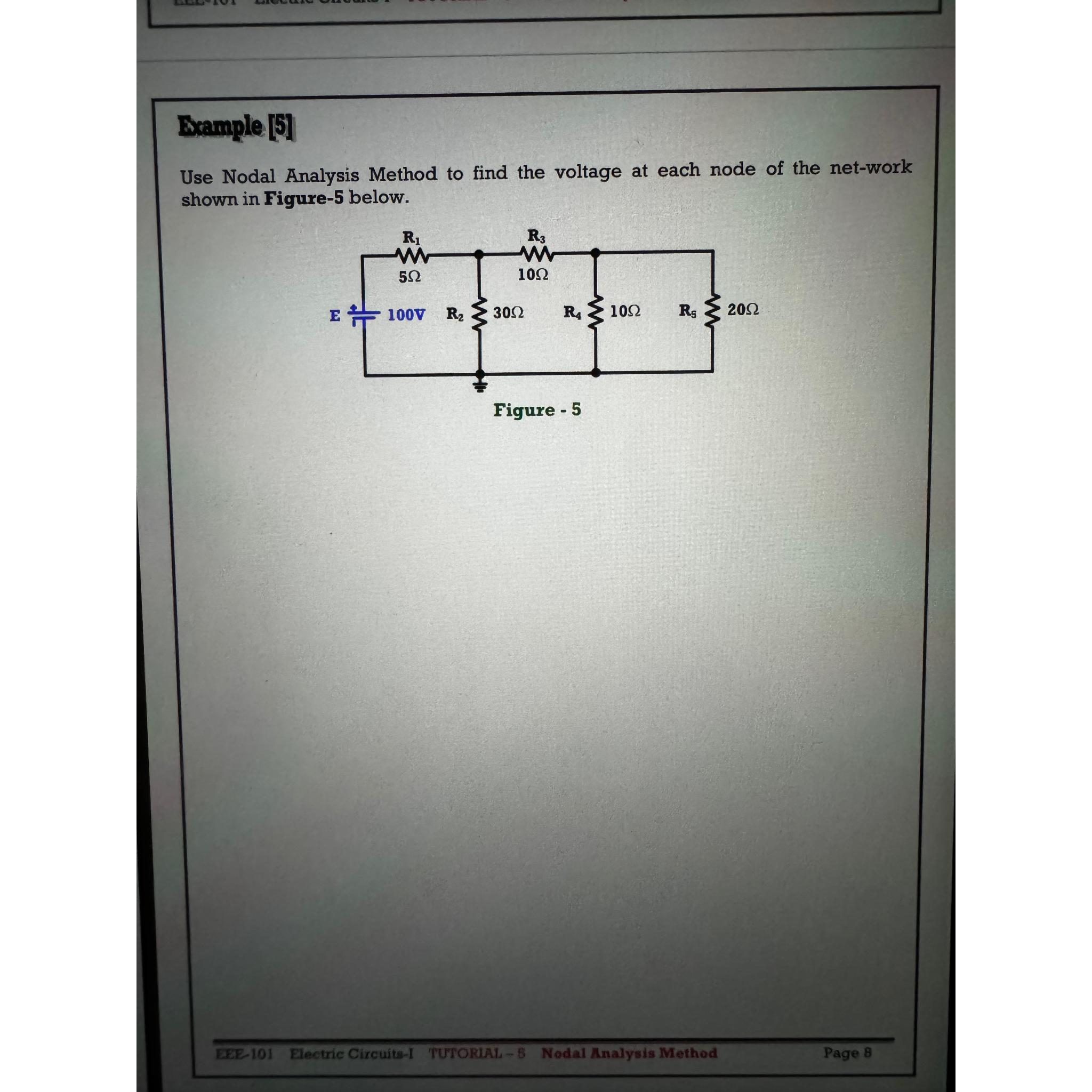Solved Bample [5]Use Nodal Analysis Method to find the | Chegg.com