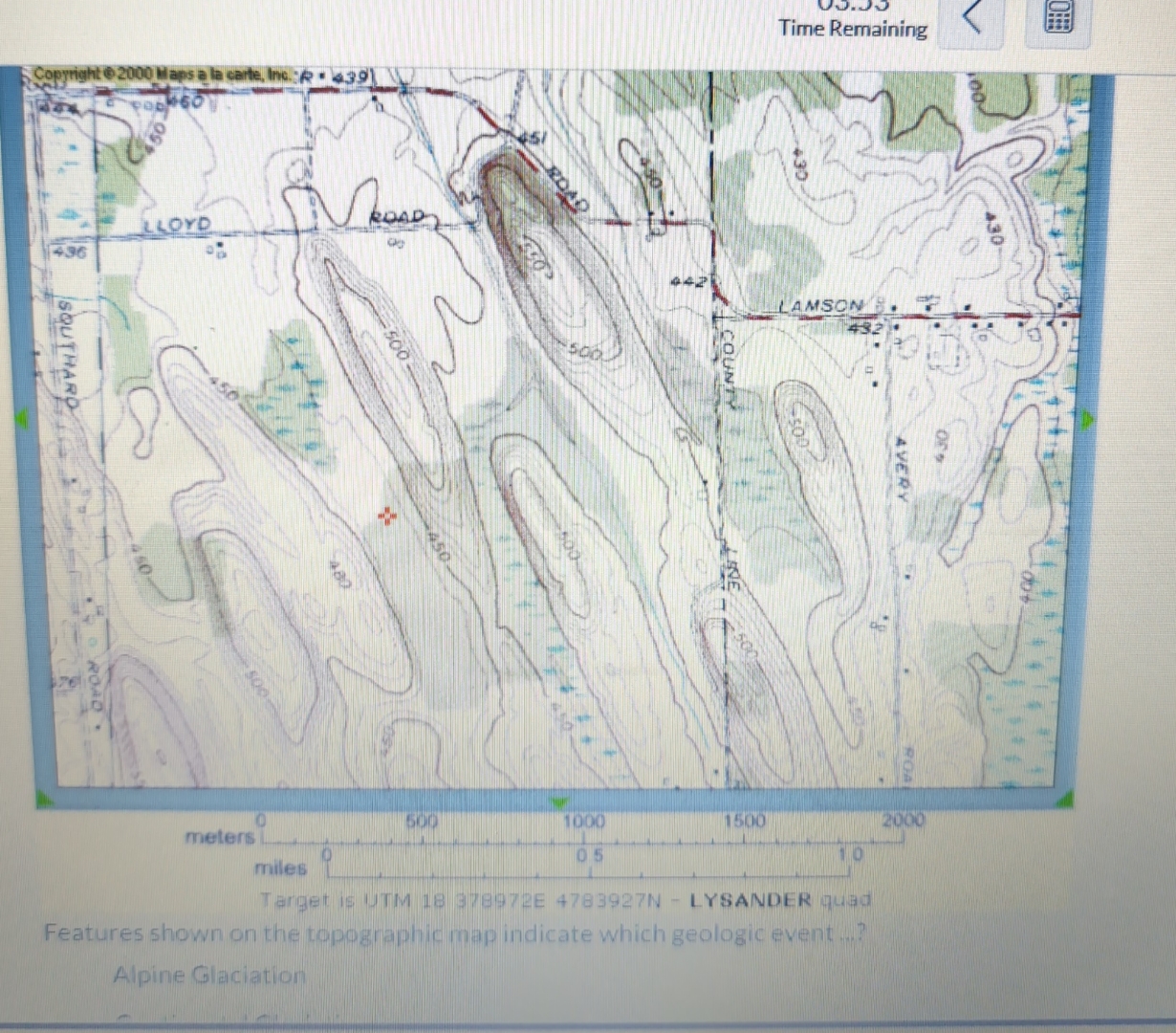 Solved Time RemainingTarget is UTM 18 378972E 4783927N - | Chegg.com