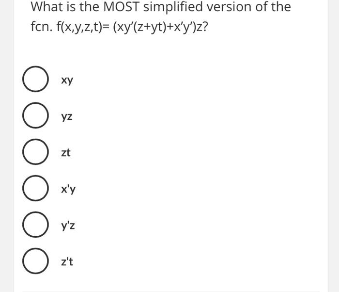 Use a K-map to simplify the following equation: | Chegg.com