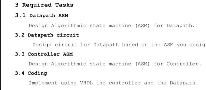 Solved The objective is to use algorithmic state machine | Chegg.com