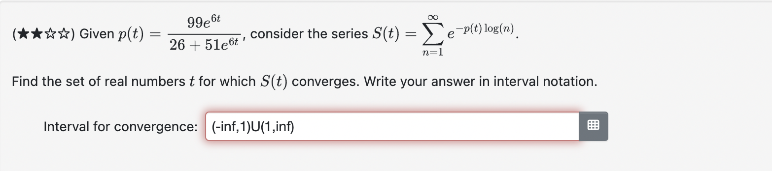 Solved Find the set of real numbers t ﻿for which S(t) | Chegg.com