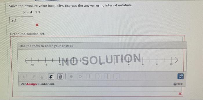 Solved Solve the absolute value inequality. Express the | Chegg.com