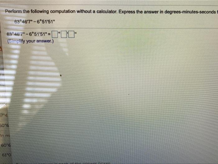 Solved Perform the following computation without a | Chegg.com