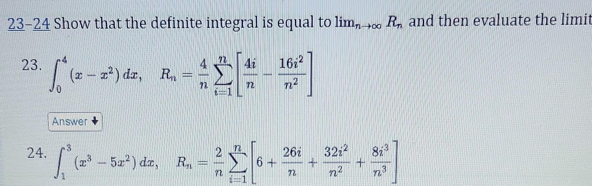 Solved 23-24 Show that the definite integral is equal to | Chegg.com