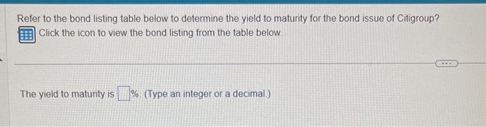 Solved Refer to the bond listing table below to determine | Chegg.com