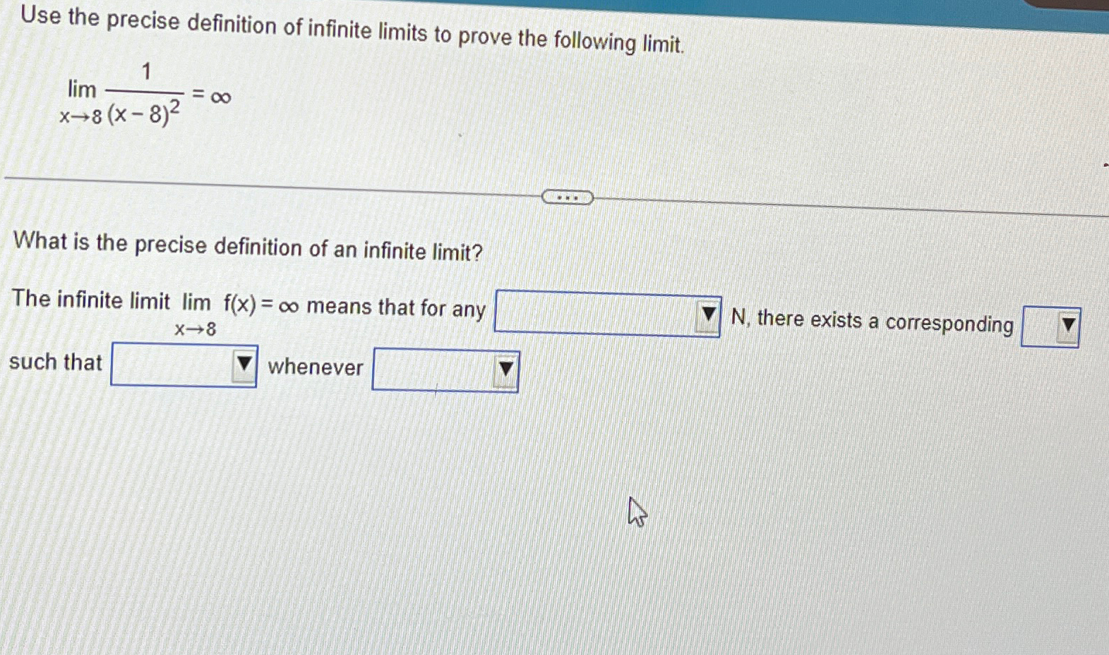 Solved Use the precise definition of infinite limits to | Chegg.com