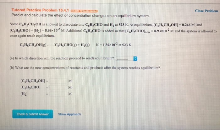 Solved Tutored Practice Problem 15 4 1 Cons Predict And