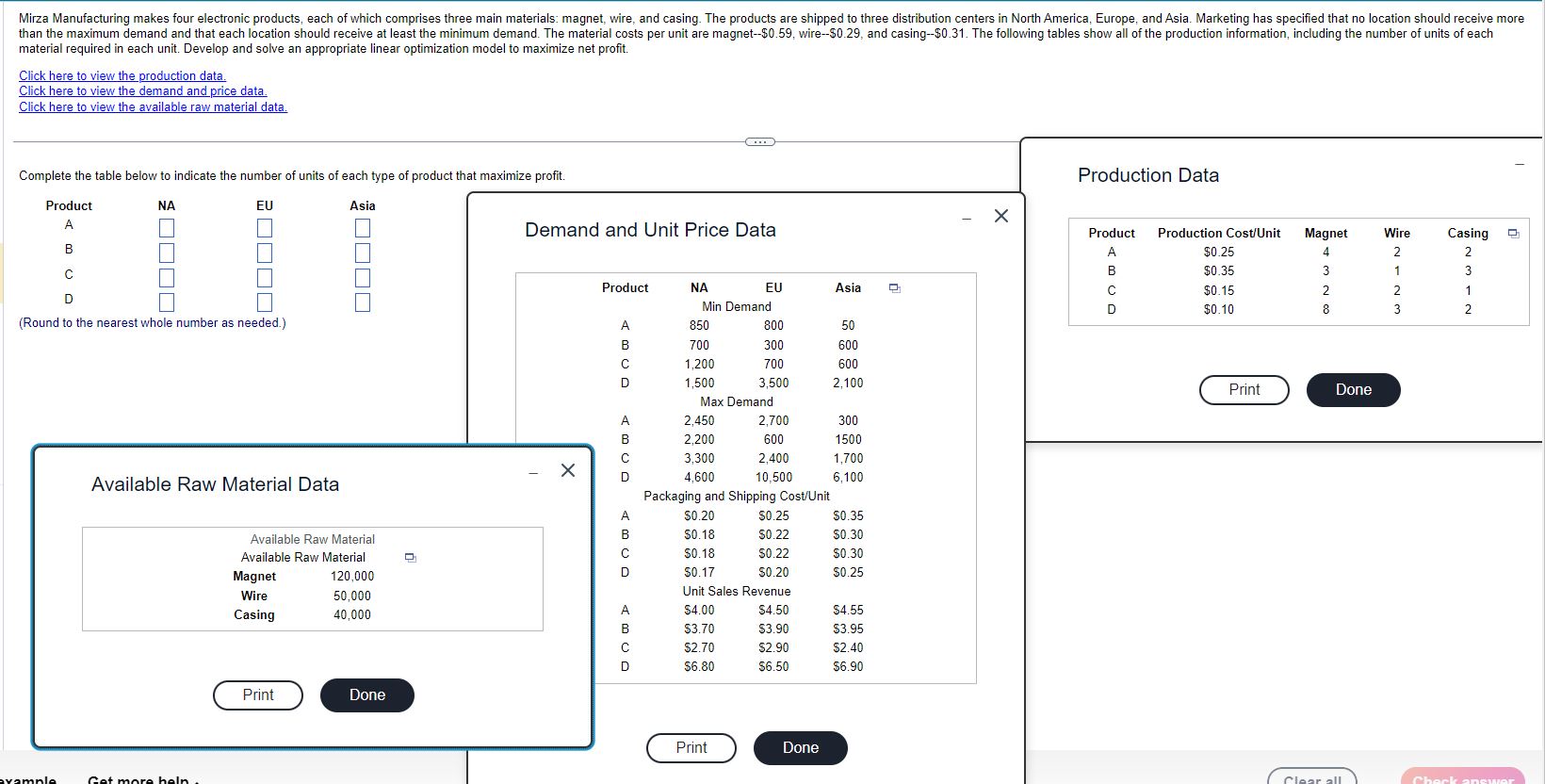 Solved PLEASE SHOW EXCEL DETAIL AND SOLVER INPUTmaterial | Chegg.com