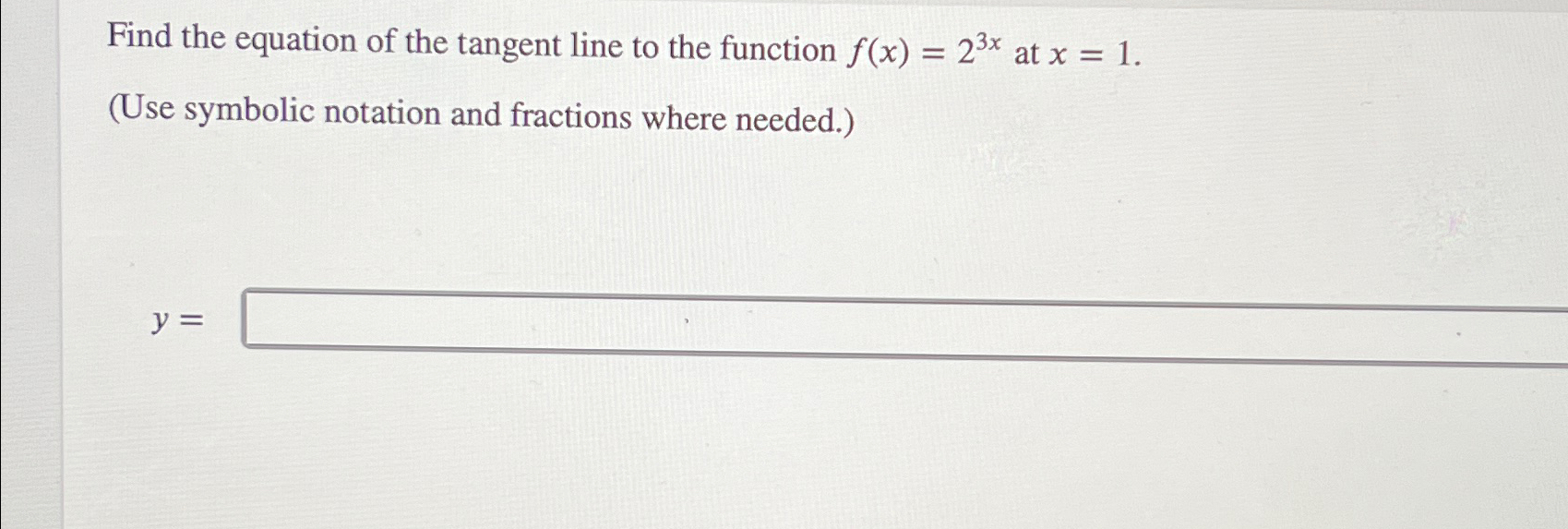 Solved Find the equation of the tangent line to the function | Chegg.com