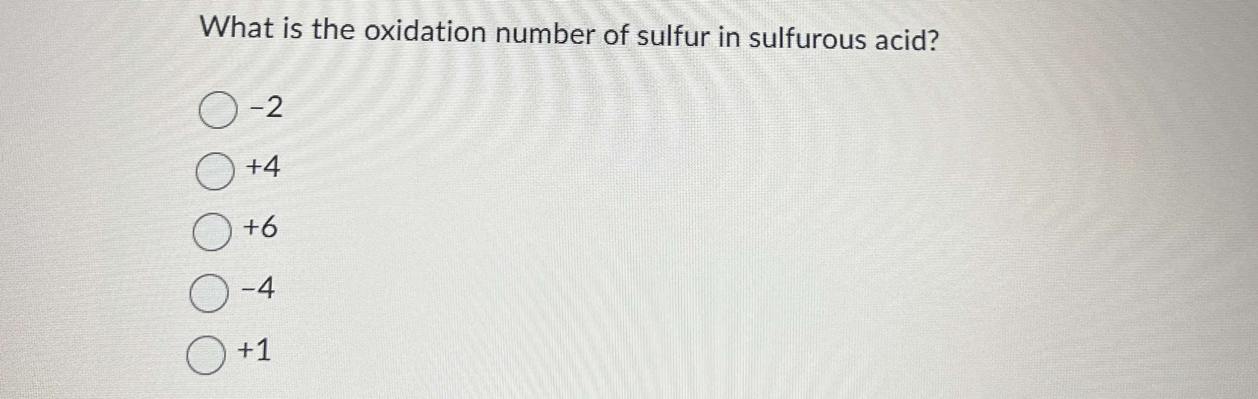 Solved What is the oxidation number of sulfur in sulfurous | Chegg.com