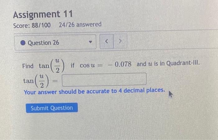 Solved Assignment 11 Score: 88/10024/26 answered Find | Chegg.com