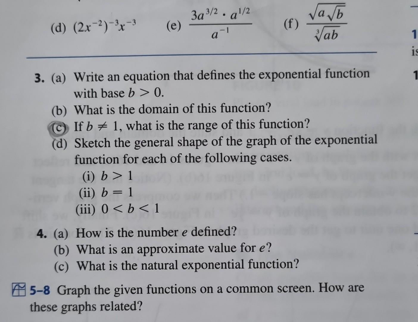 Solved (d) \\( \\left(2 x^{-2}\\right)^{-3} x^{-3} \\) (e) | Chegg.com