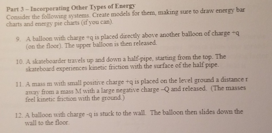 Solved Part 3 - Incorporating Other Types of Energy Consider | Chegg.com