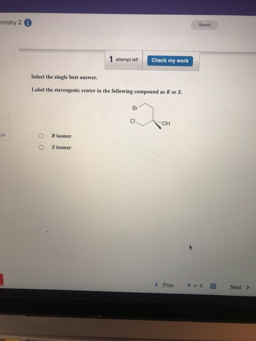 Solved emistry 2 Saved 1 attempt left Check my work Select | Chegg.com