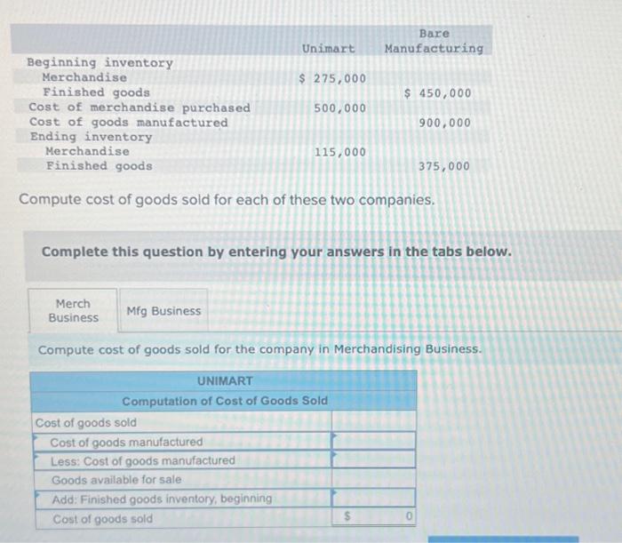 Solved Compute cost of goods sold for each of these two | Chegg.com