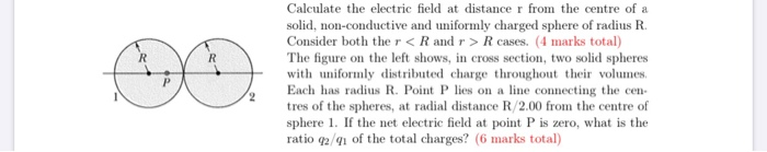 Solved Calculate the electric field at distance r from the | Chegg.com