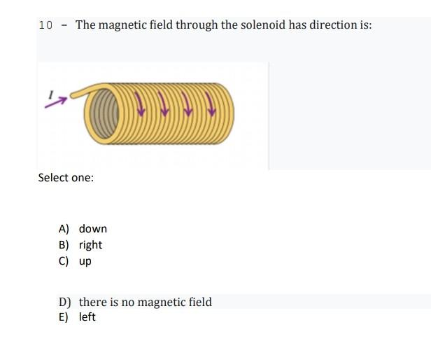 Solved 10 - The magnetic field through the solenoid has | Chegg.com