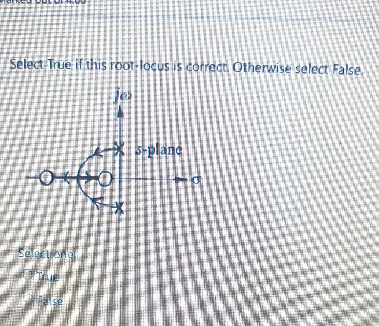 Solved Select True if this root-locus is correct. Otherwise | Chegg.com