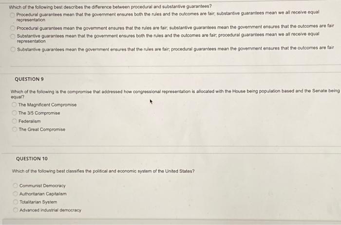 Solved Which of the following best describes the difference | Chegg.com