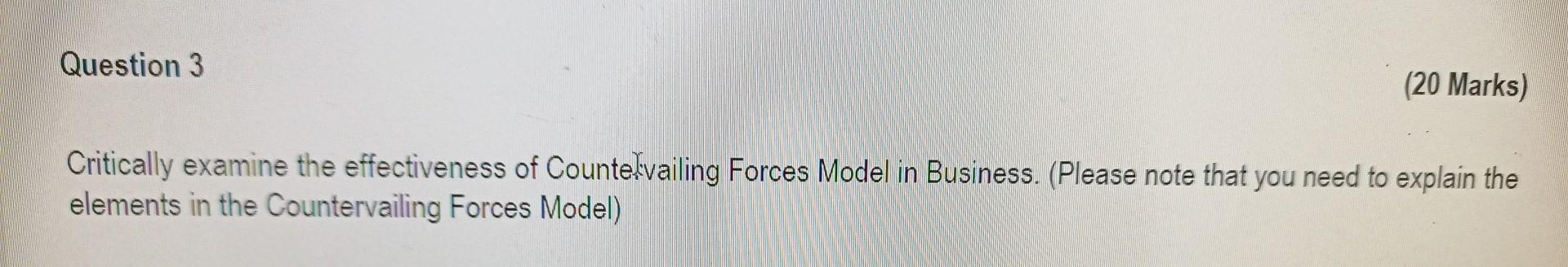 Solved Question 3 (20 Marks) Critically examine the | Chegg.com