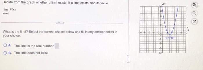 Solved Use the graph of F to find the given limit. When | Chegg.com