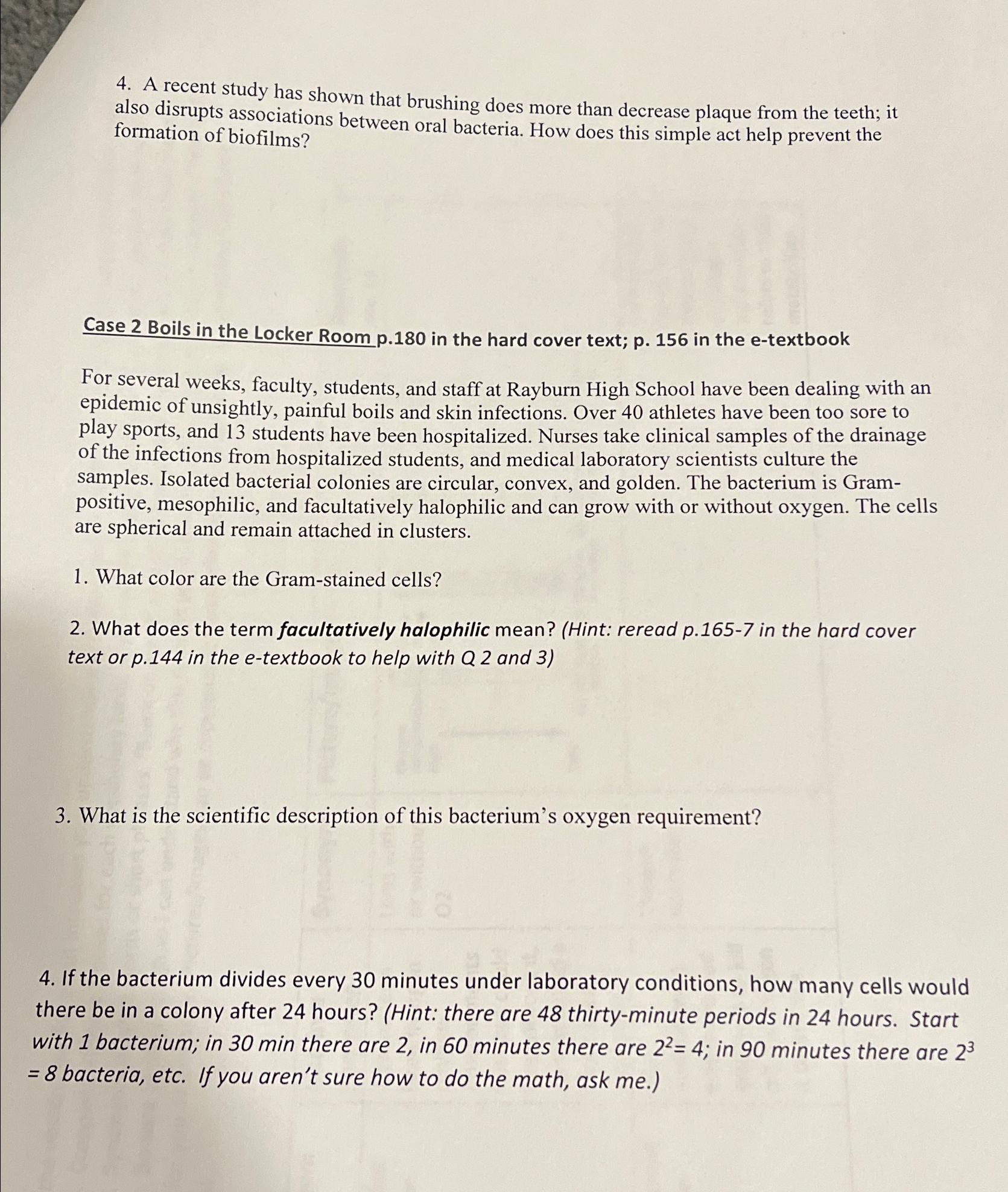 Solved A recent study has shown that brushing does more than | Chegg.com