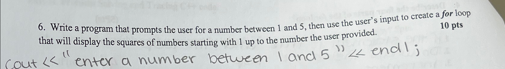 Solved Write a program that prompts the user for a number | Chegg.com