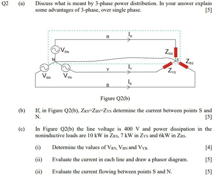 Solved Q2 (a) Discuss what is meant by 3-phase power | Chegg.com