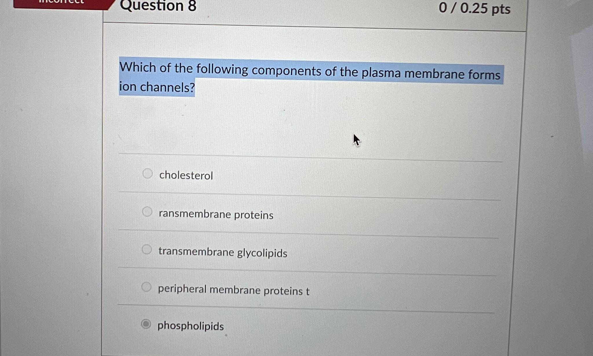 Solved Question 800.25 ﻿ptsWhich of the following components | Chegg.com