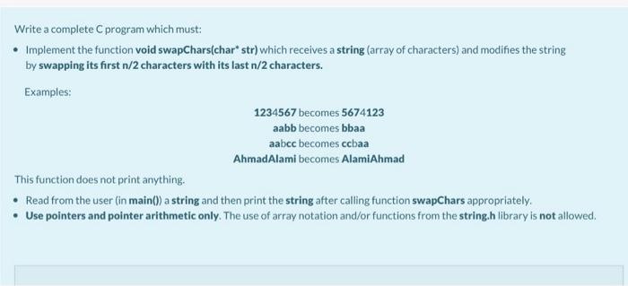 Solved Write a complete program which must: • Implement the | Chegg.com