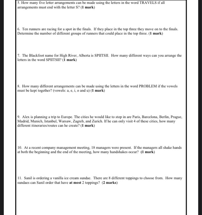 Solved 1. Karen needs to choose a 5-digit code for her bank | Chegg.com