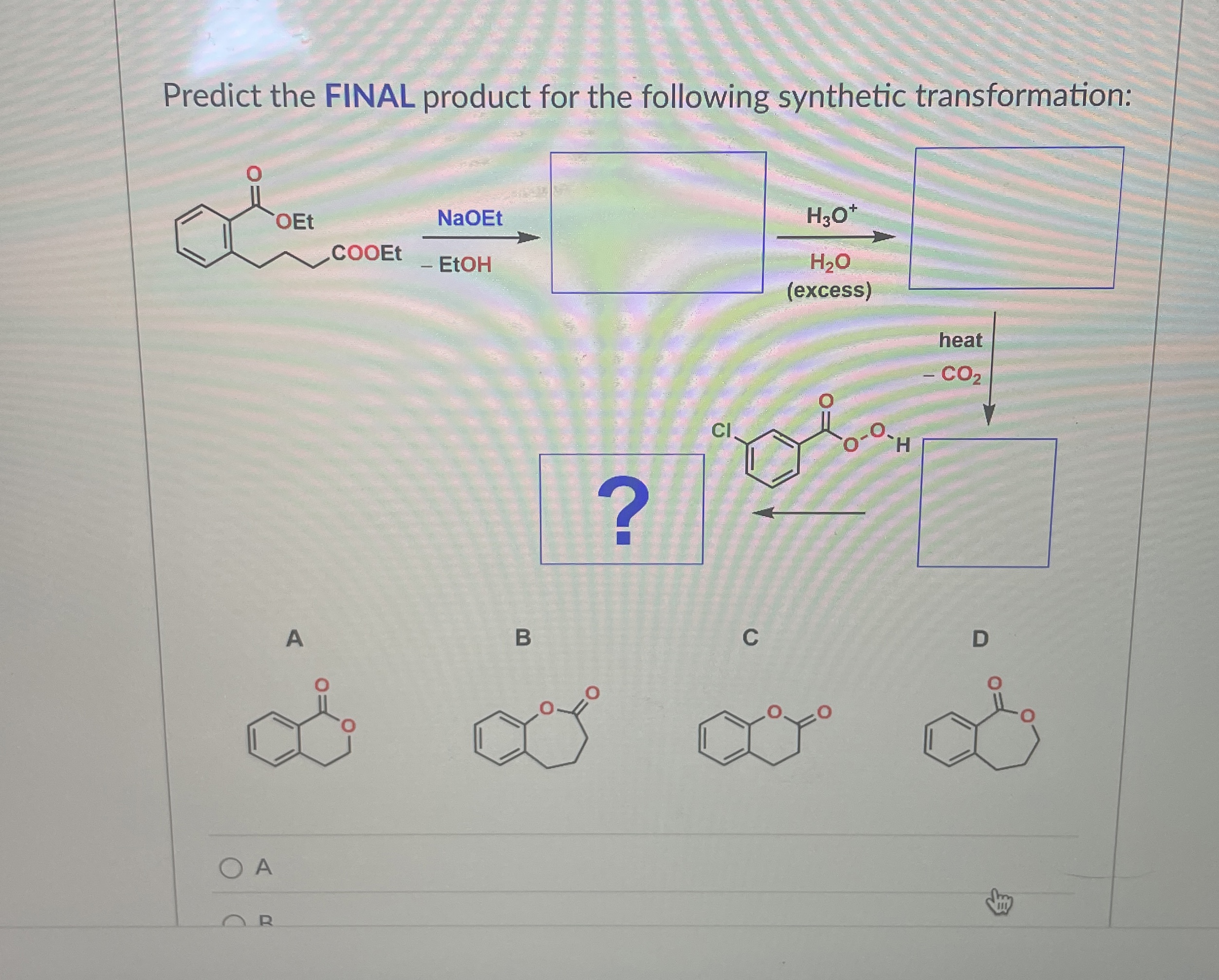 Solved Predict the FINAL product for the following synthetic | Chegg.com