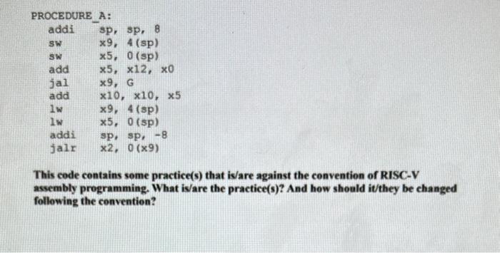 Solved This code contains some practice(s) that is/are | Chegg.com