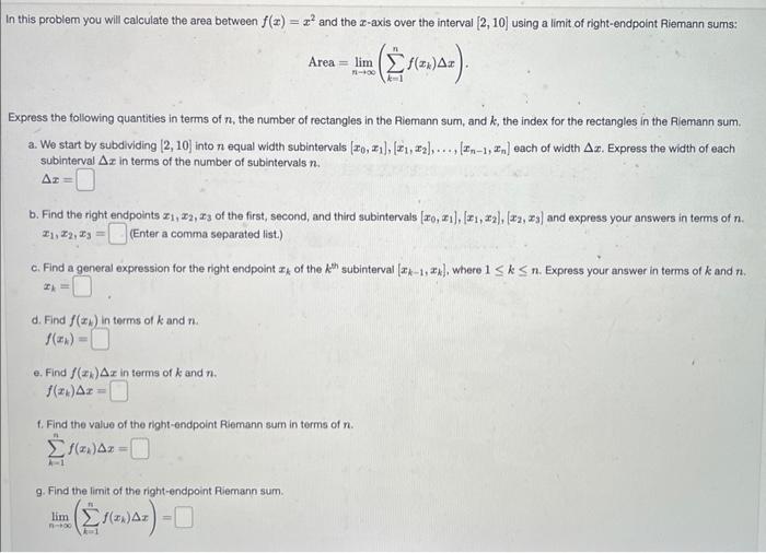 Solved In this problem you will calculate the area between | Chegg.com