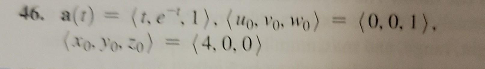 Solved given an acceleration vector, initial velocity