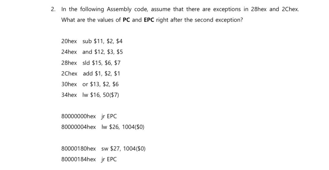 Solved In the following Assembly code, assume that there are | Chegg.com