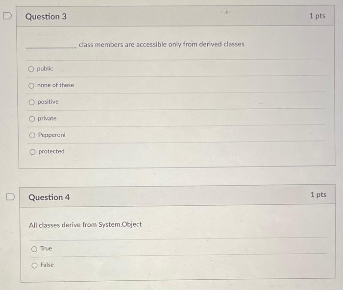 Solved Which method name is not in System.Object? | Chegg.com