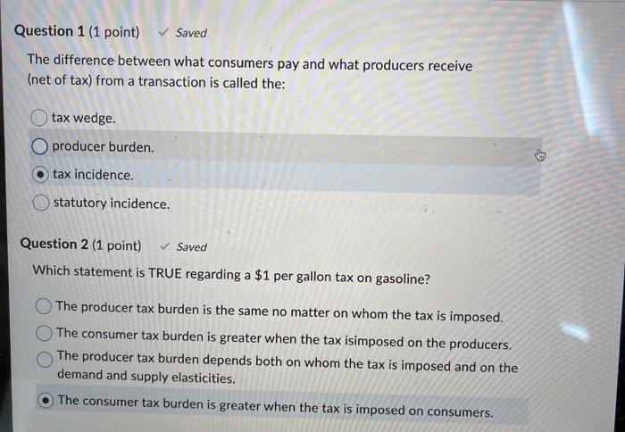 Solved The difference between what consumers pay and what | Chegg.com
