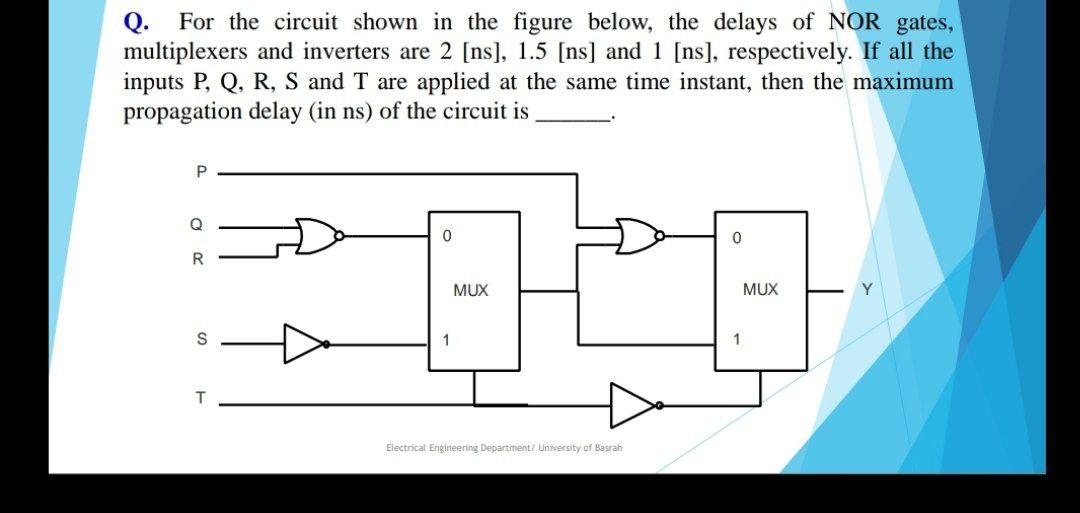 Solved Q. For the circuit shown in the figure below, the | Chegg.com