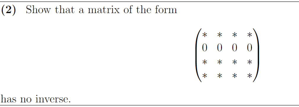 Solved (2) ﻿Show that a matrix of the | Chegg.com