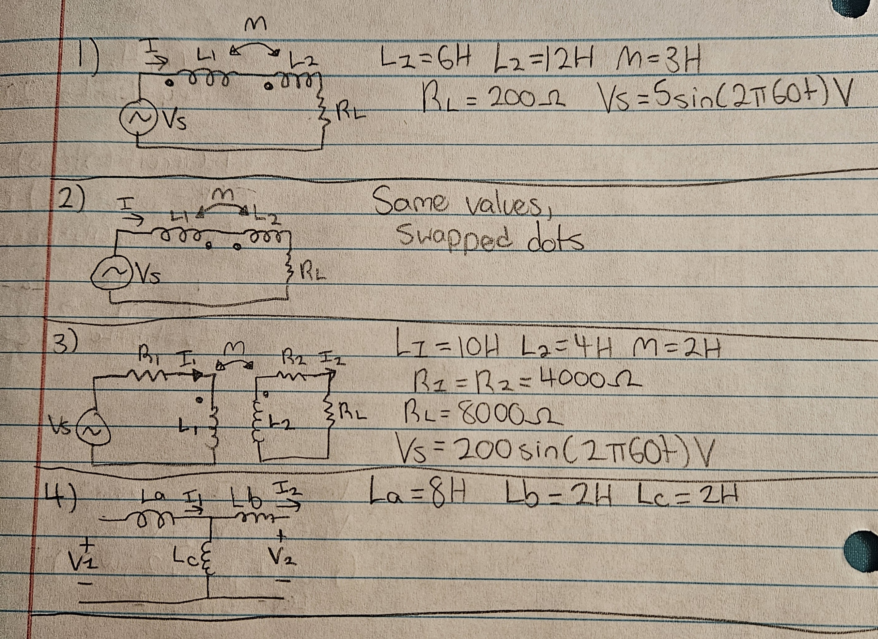 Calculate the rms current phasor I for each circuit | Chegg.com