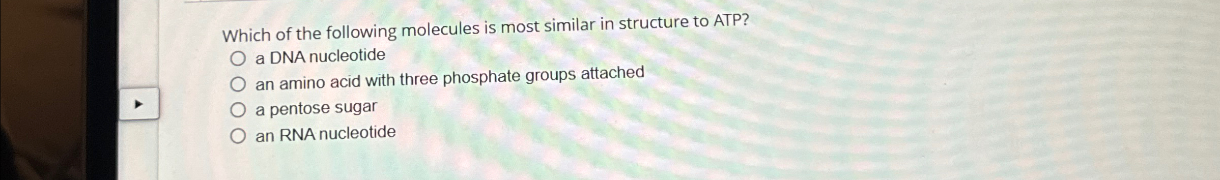 Solved Which of the following molecules is most similar in | Chegg.com