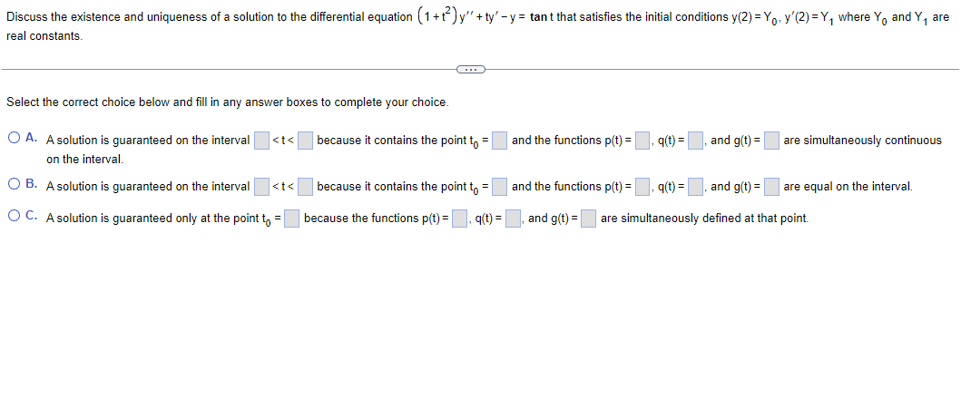 Solved Discuss the existence and uniqueness of a solution to | Chegg.com
