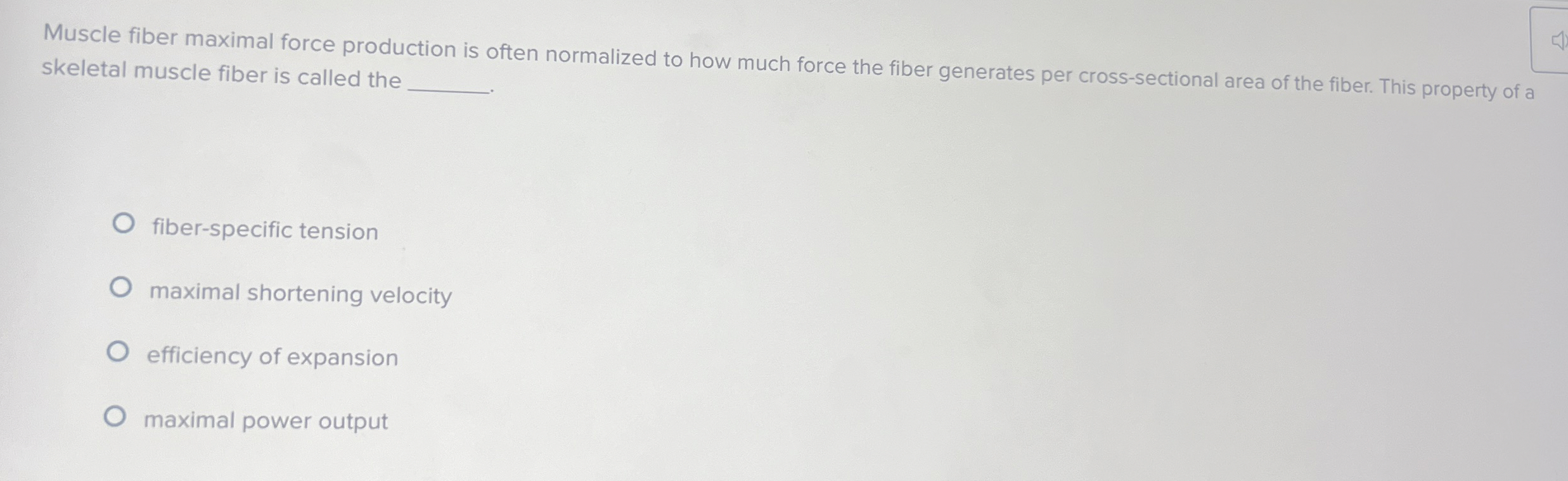 Solved Muscle fiber maximal force production is often | Chegg.com