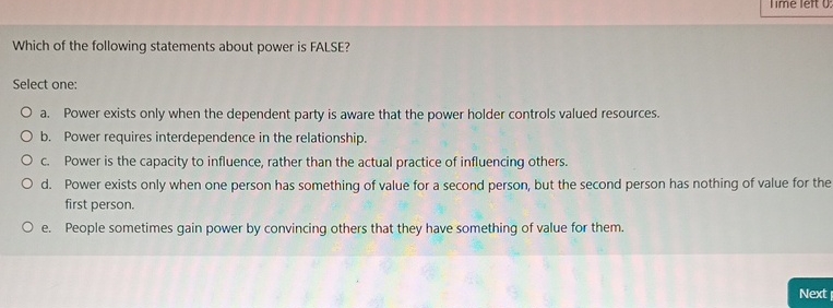 Solved Which of the following statements about power is | Chegg.com
